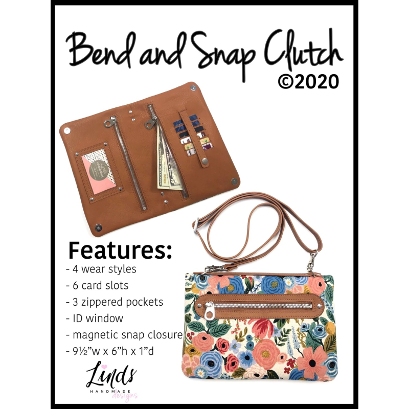 Linds Handmade / Bend and Snap Clutch / Paper Pattern– Charlotte's Webbing